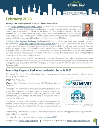 Council Newsletter - February 2023 - Tampa Bay Regional Planning Council