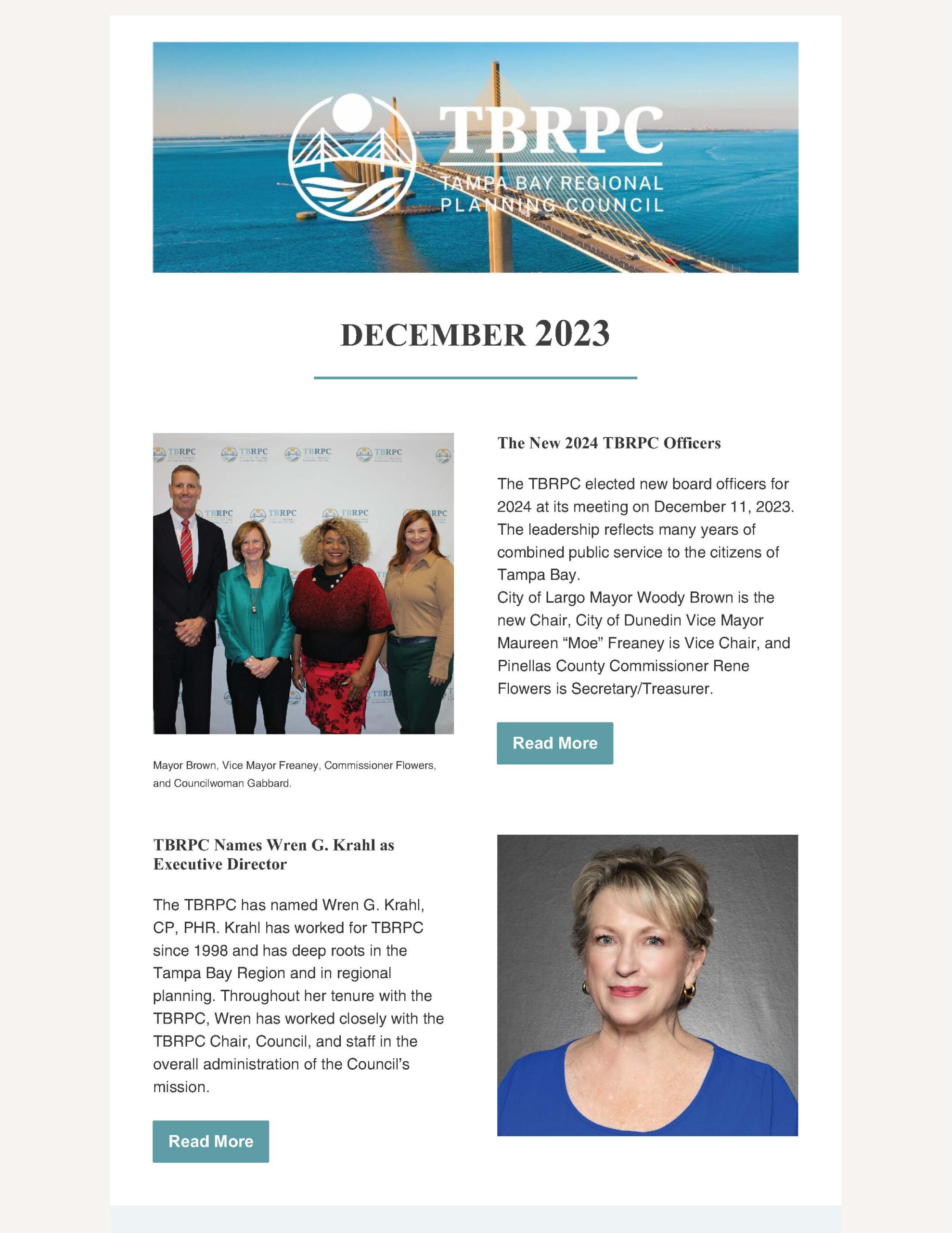 Council Newsletter - December 2023 - Tampa Bay Regional Planning Council